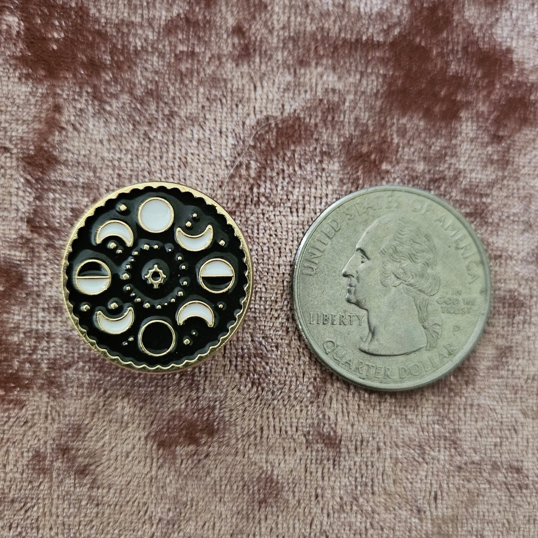 GOTH CLOG shoe Charm Moon Phases Disk Charm - Etsy