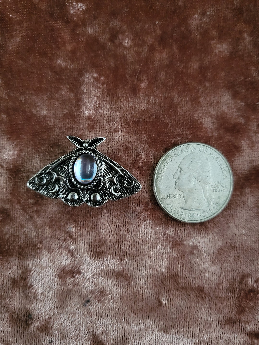 GOTH CROCS Silver Gem Moth Croc Charm - Etsy