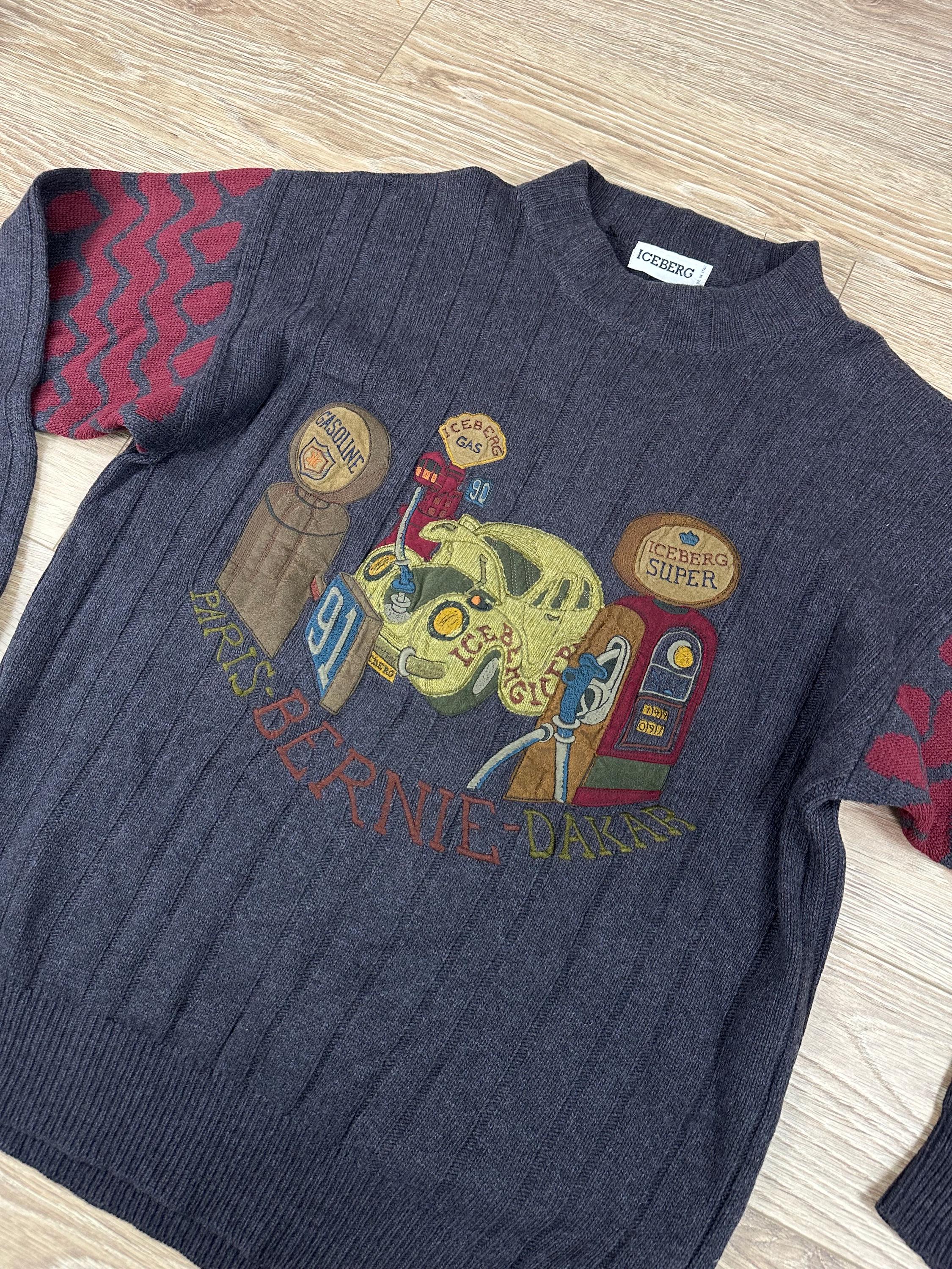 Iceberg Vintage 90’s Paris Bernie Paris Dakar Wool Sweater Pullover ...