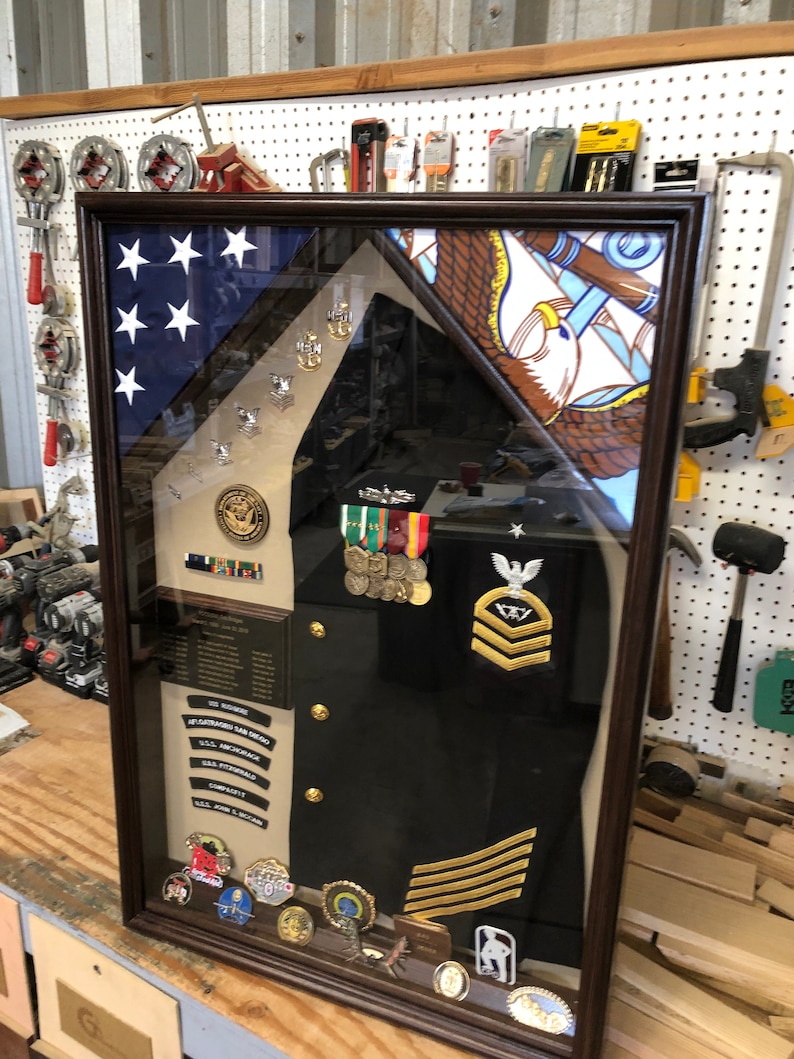 Military Uniform Shadow box FREE SHIPPING lower 48 states | Etsy