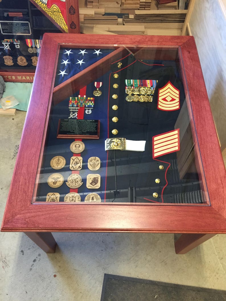 Custom Military Shadow Box Table LOCAL PICKUP ONLY - Etsy