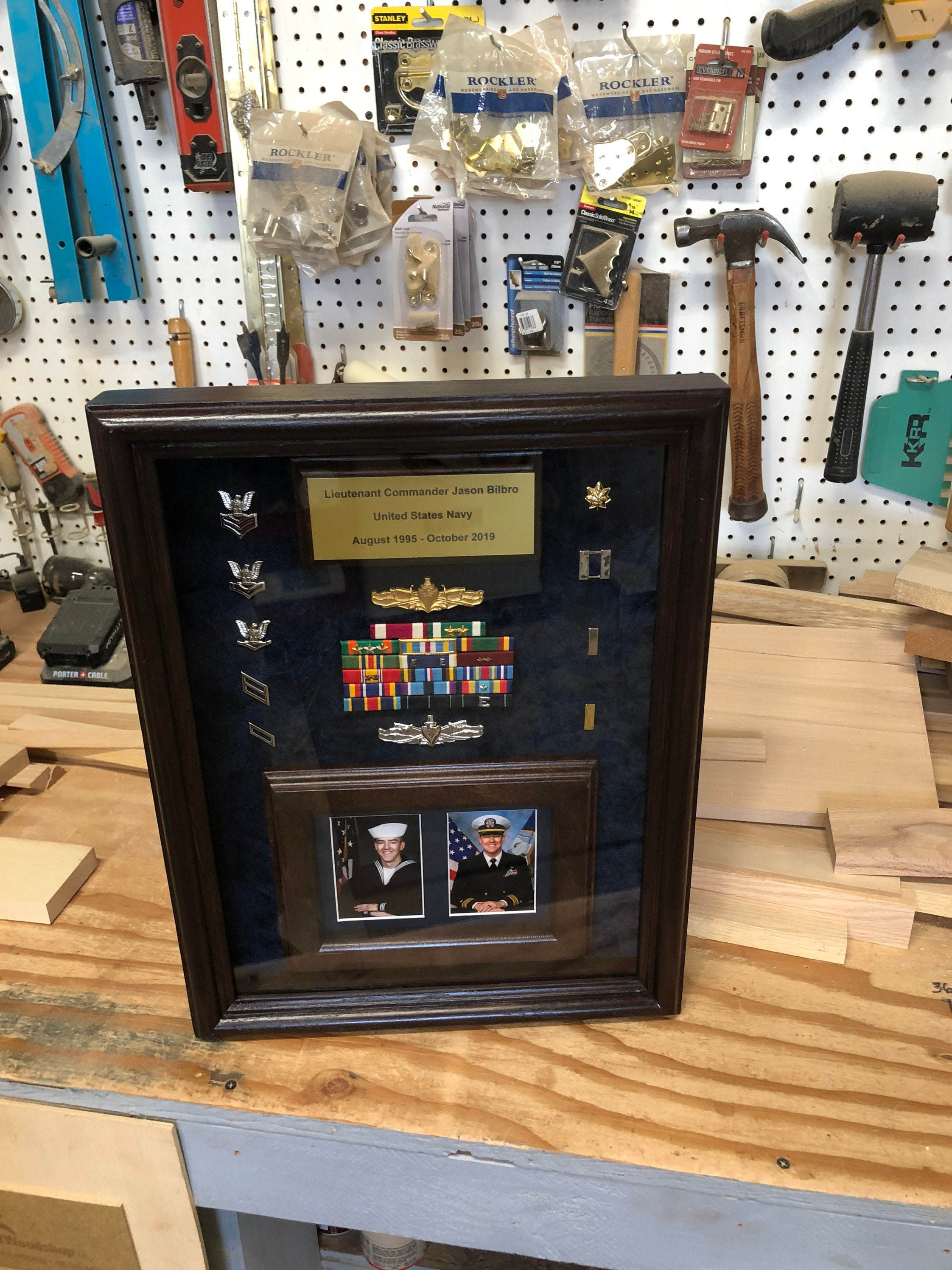 12 X 16 Military Shadow Box With Free Engraved Plaque free - Etsy