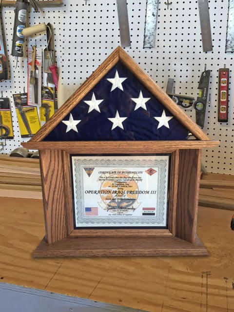 Flag Case Shadow Box With