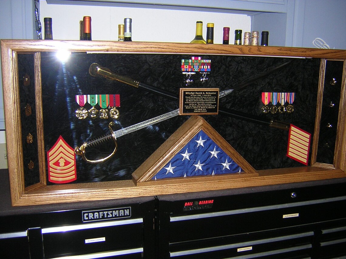 Military Sword Shadow Box Display Case LOCAL Pick up ONLY | Etsy