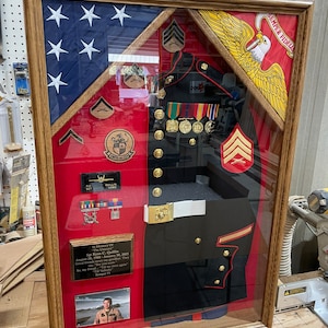 Military Uniform Shadow Box (FREE SHIPPING Lower 48 States Only) - Etsy