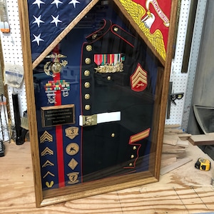 Military Uniform Shadow Box (FREE SHIPPING Lower 48 States Only) - Etsy