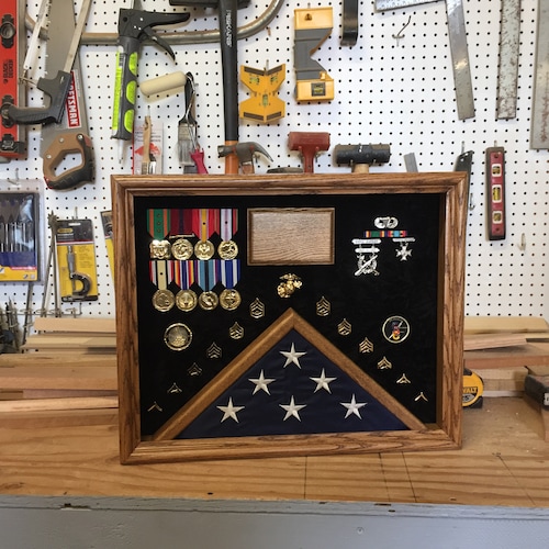 Military Medals Display Case Shadow Box - Etsy