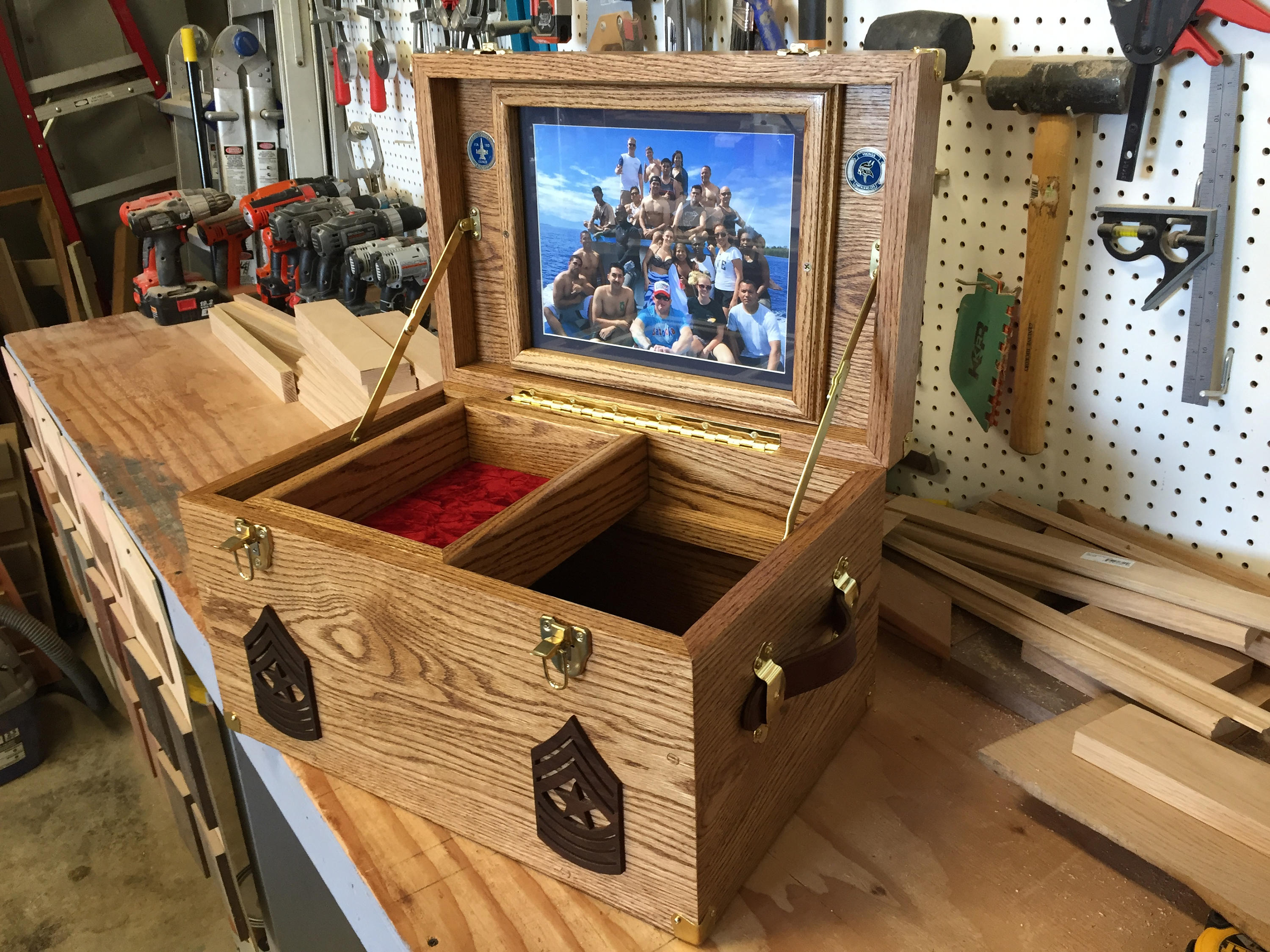Oak Wood Foot locker Shadowbox LOCAL PICKUP ONLY | Etsy