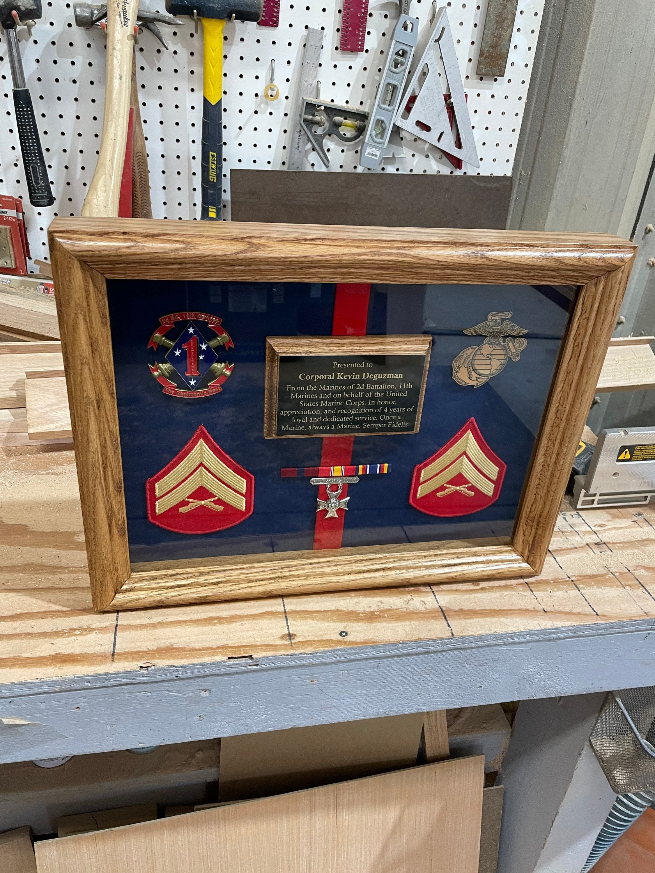 12 X 16 Military Shadow Box With Free Engraved Plaque (free Shipping ...