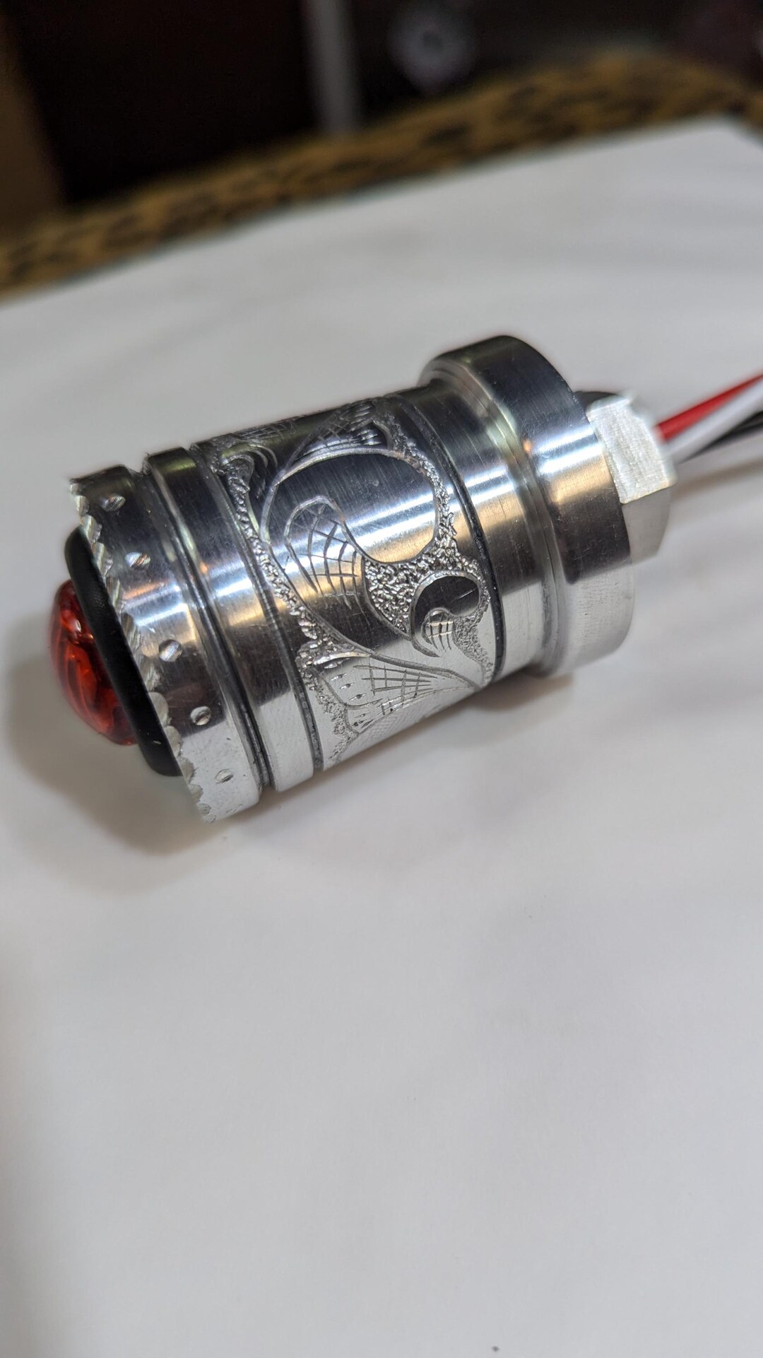 Custom Aluminum Engraved Tail Light. 3 Led Dual Filament Bulb. Super ...