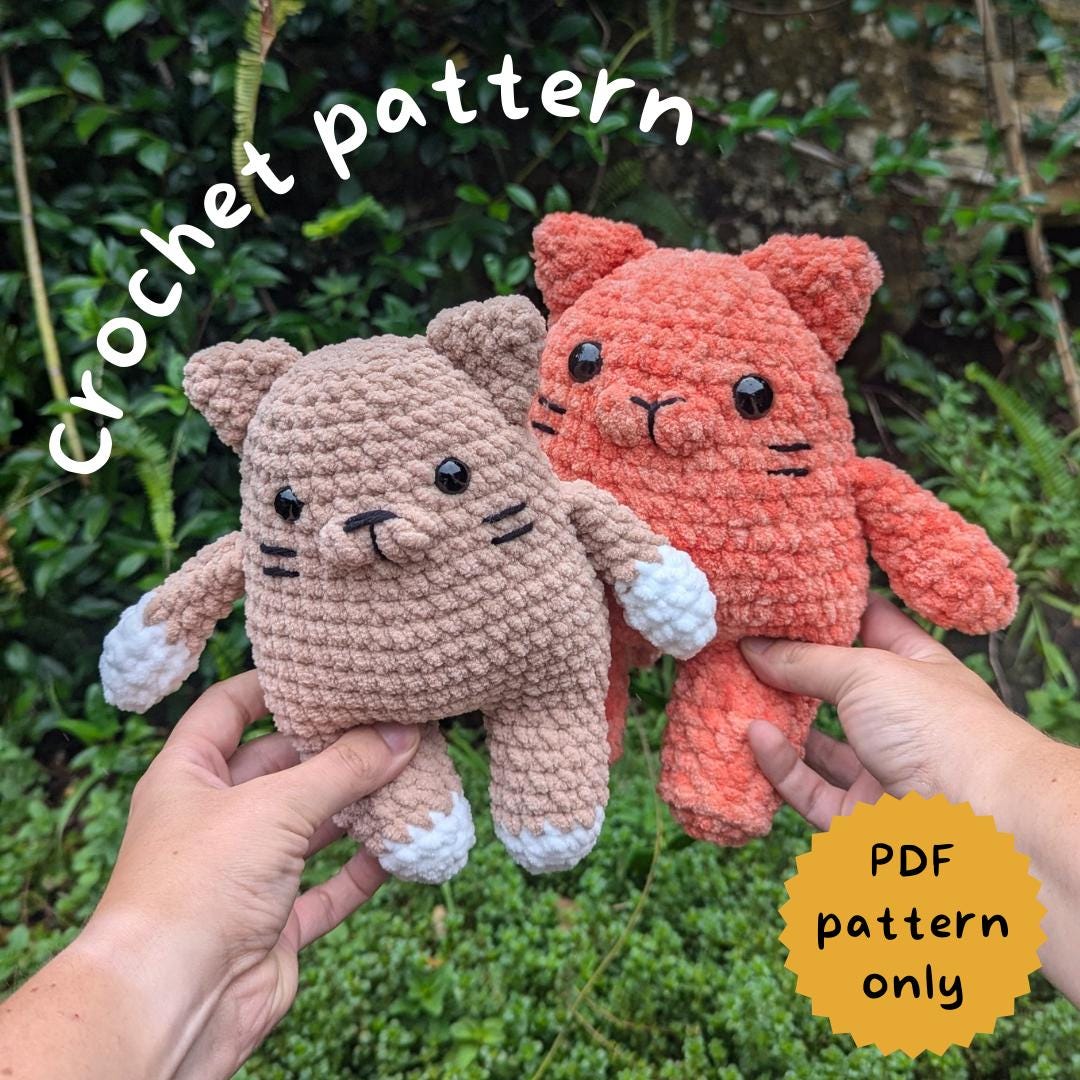 Blob Cat CROCHET PATTERN • Digital PDF Crochet Pattern • Kitty Cat ...