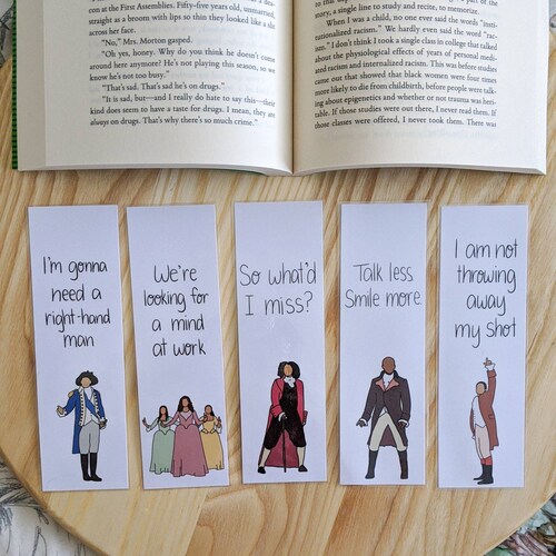 Hamilton Inspired Printable Bookmarks - Etsy