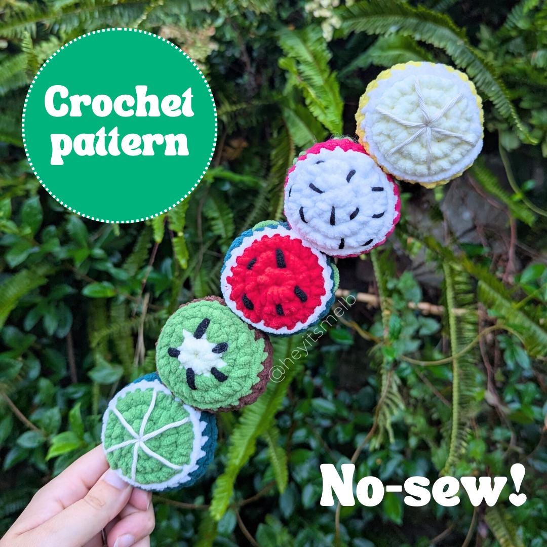 Fruit Blobs NO-SEW Crochet PATTERN • Digital Pdf Crochet Pattern ...
