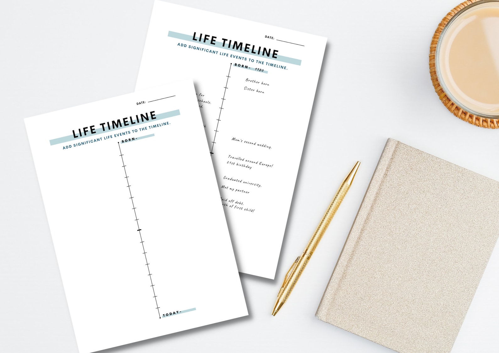 Life Timeline Worksheet Printable - DIGITAL DOWNLOAD - Etsy