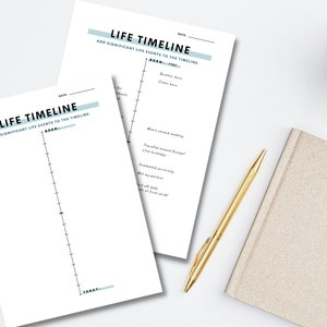 Life Timeline Worksheet Printable - DIGITAL DOWNLOAD - Etsy