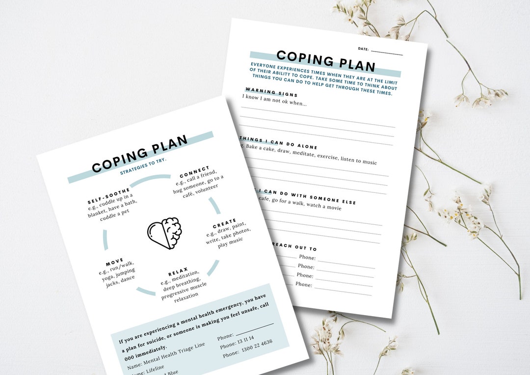 Coping Plan Worksheet - DIGITAL DOWNLOAD - Etsy