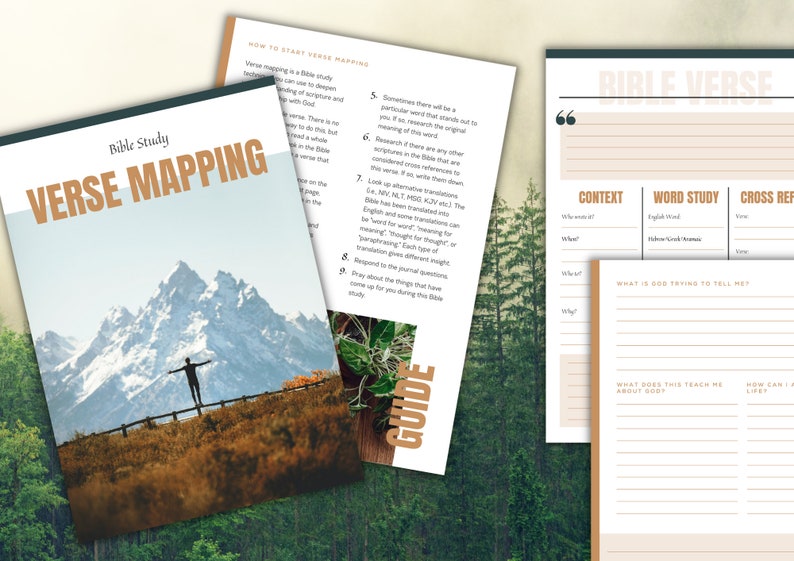 Bible Study Verse Mapping Printable - DIGITAL DOWNLOAD - Etsy