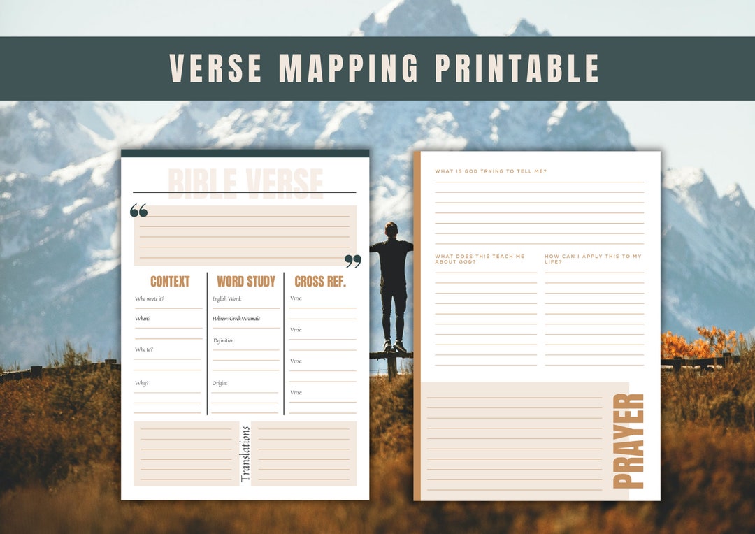 Bible Study Verse Mapping Printable - DIGITAL DOWNLOAD - Etsy