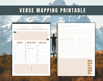 Printable Verse Mapping Pages Scripture Study Map Out Bible - Etsy