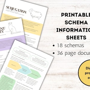 Schema Information Sheets (shema Therapy) - DIGITAL DOWNLOAD - Etsy