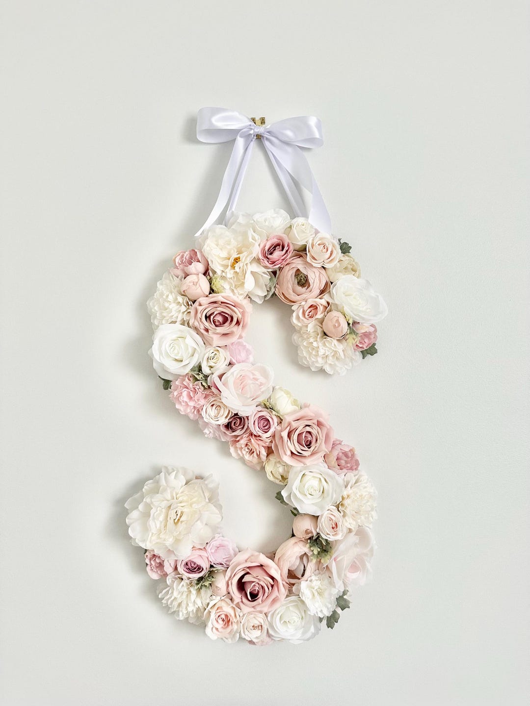 Floral Flower Letter , Alphabet, Initial, Monogram for Baby Nursery and ...
