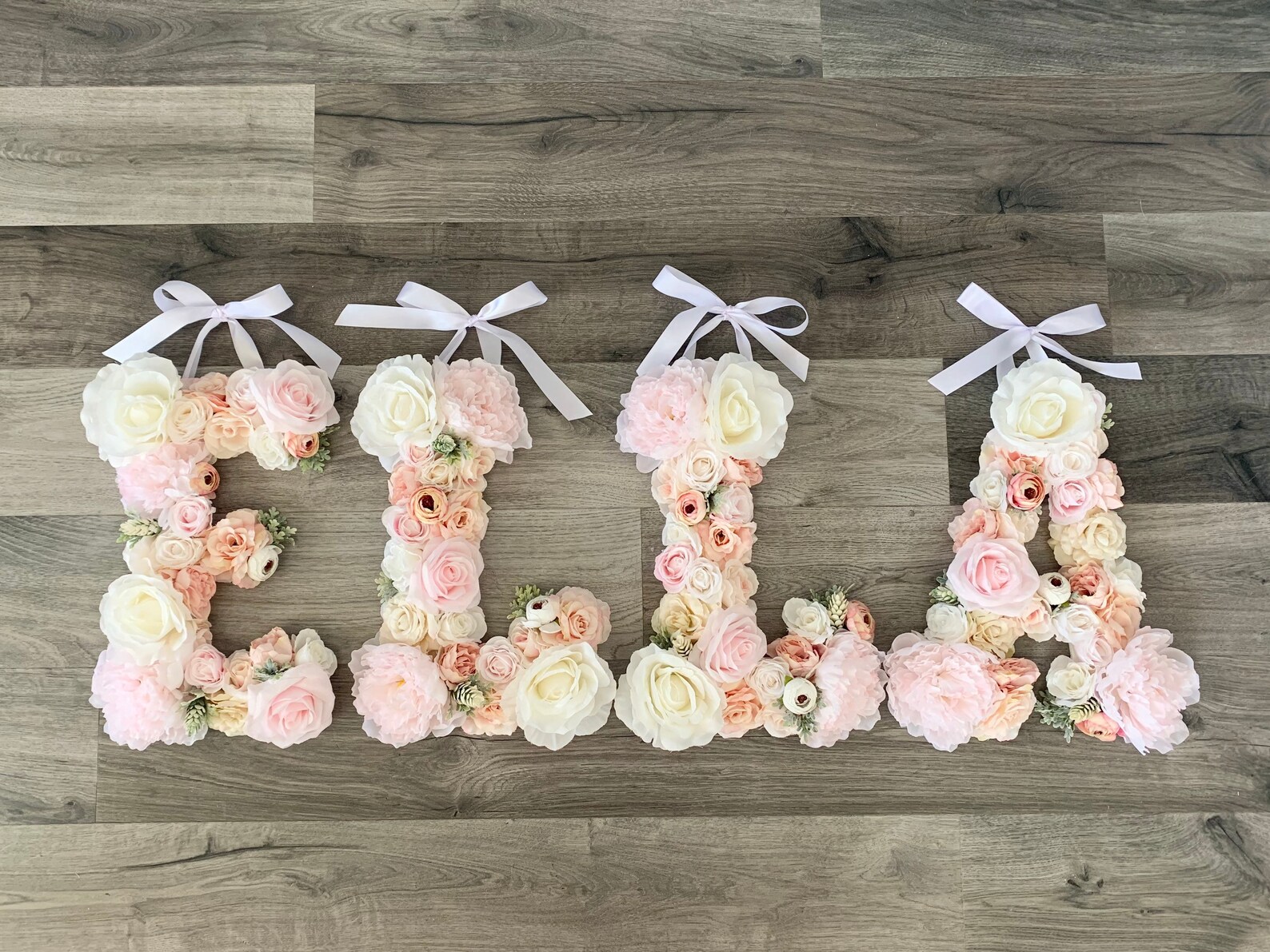 Floral Flower Letter, Alphabet, Initial, Monogram for Baby Nursery and ...