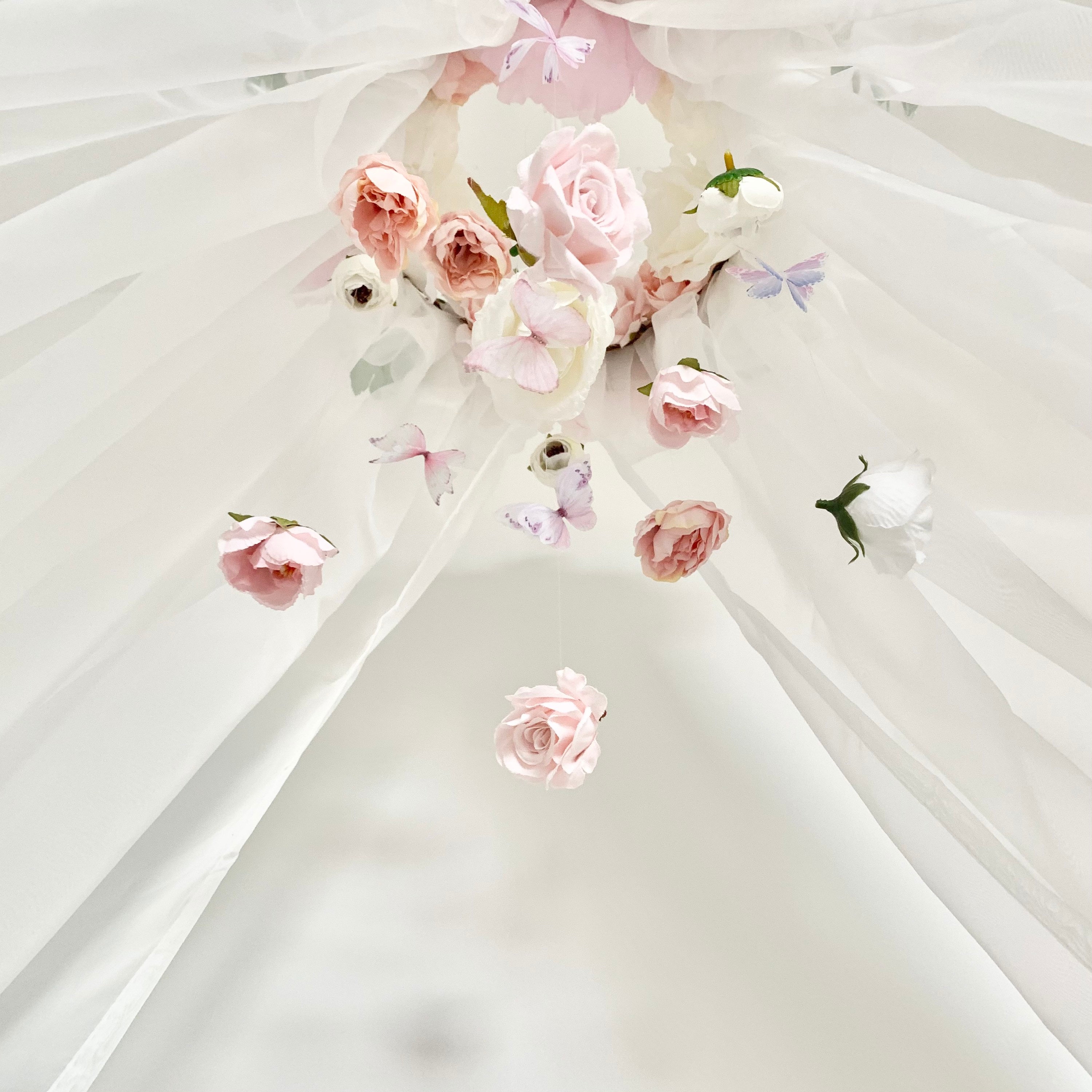 Flower Canopy, Crib Canopy, Princess Canopy, Floral Canopy, Flower ...