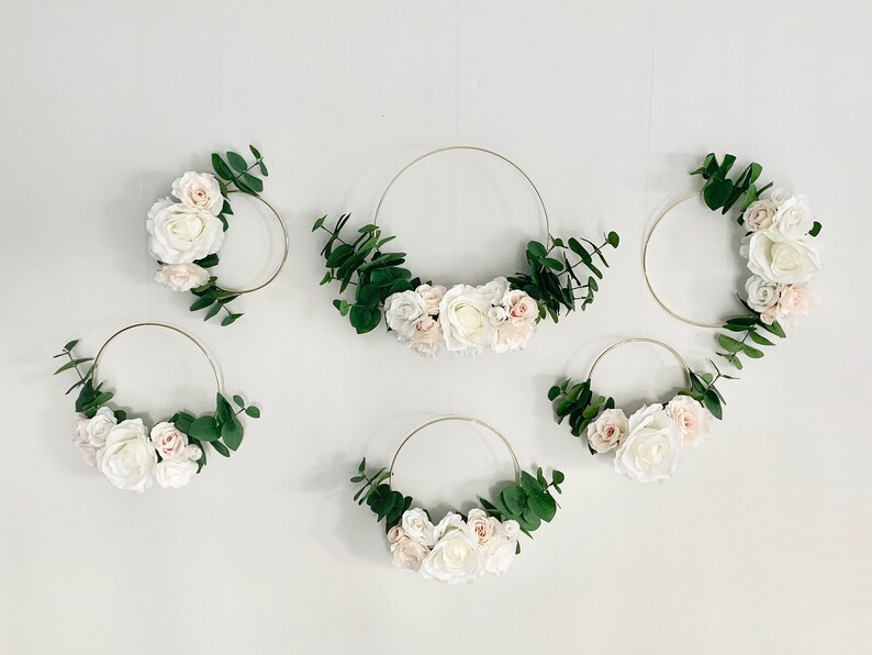 Custom Gold Hoop Flower Wreath Floral Wreath Ring Wreath - Etsy