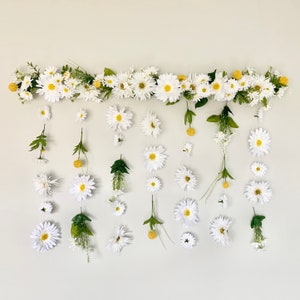 Flower Wall, Wall Hanging, Flower Backdrop, Flower Curtain, Boho Floral ...