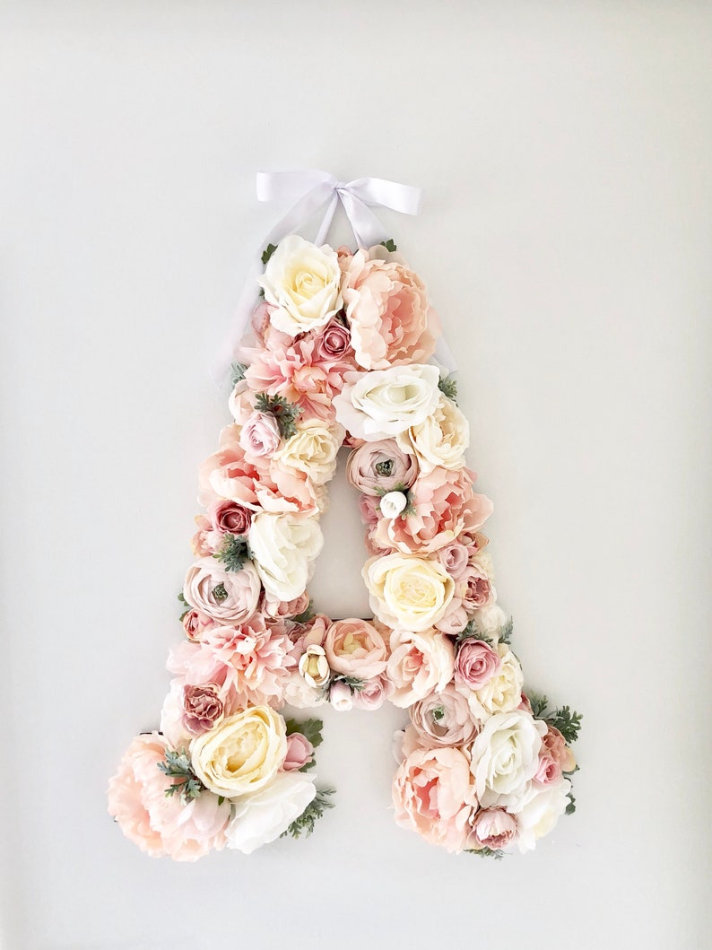 Flower Letter Floral Letter Wedding Alphabet Initial | Etsy