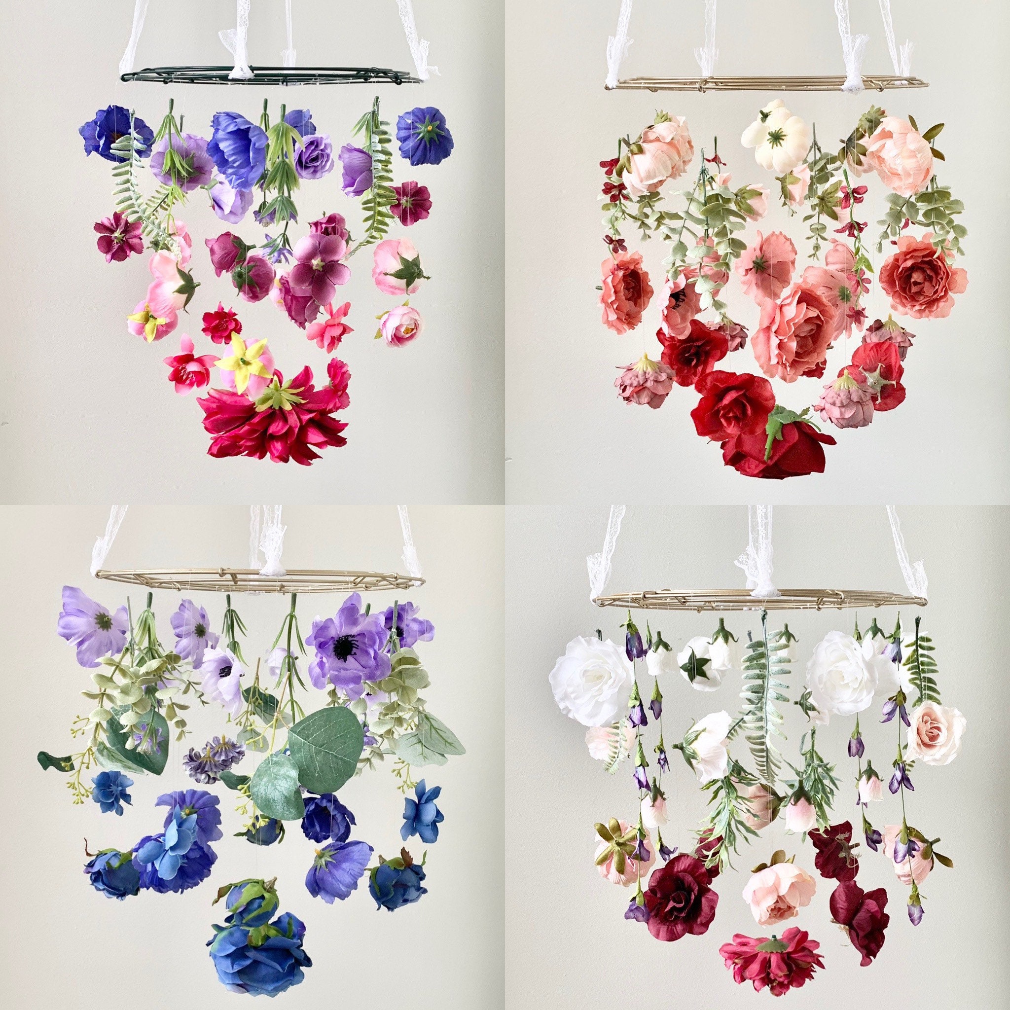 Custom Flower Mobile Nursery Mobile Baby Girl Mobile | Etsy Canada