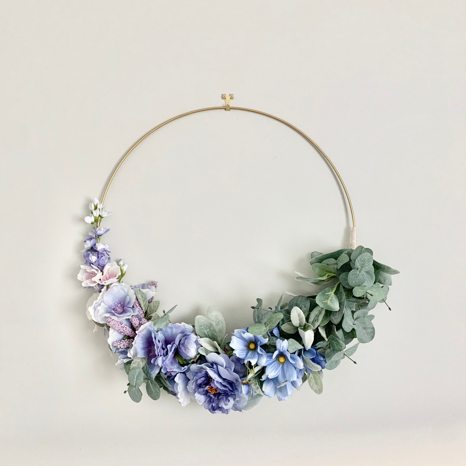 Custom Gold Hoop Flower Wreath Floral Wreath Ring Wreath | Etsy