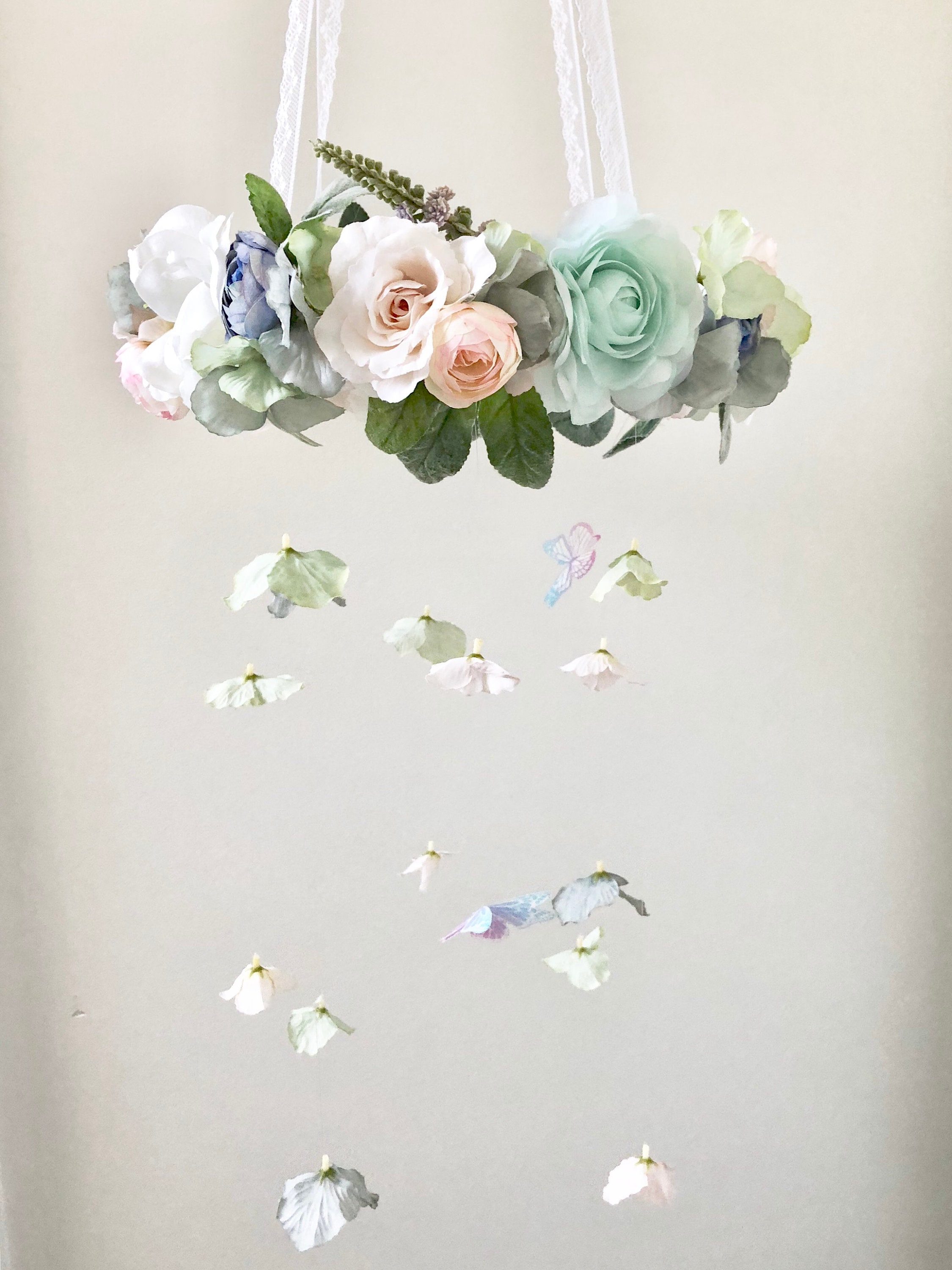 Flower Mobile Nursery Mobile Baby Girl Mobile Butterfly | Etsy