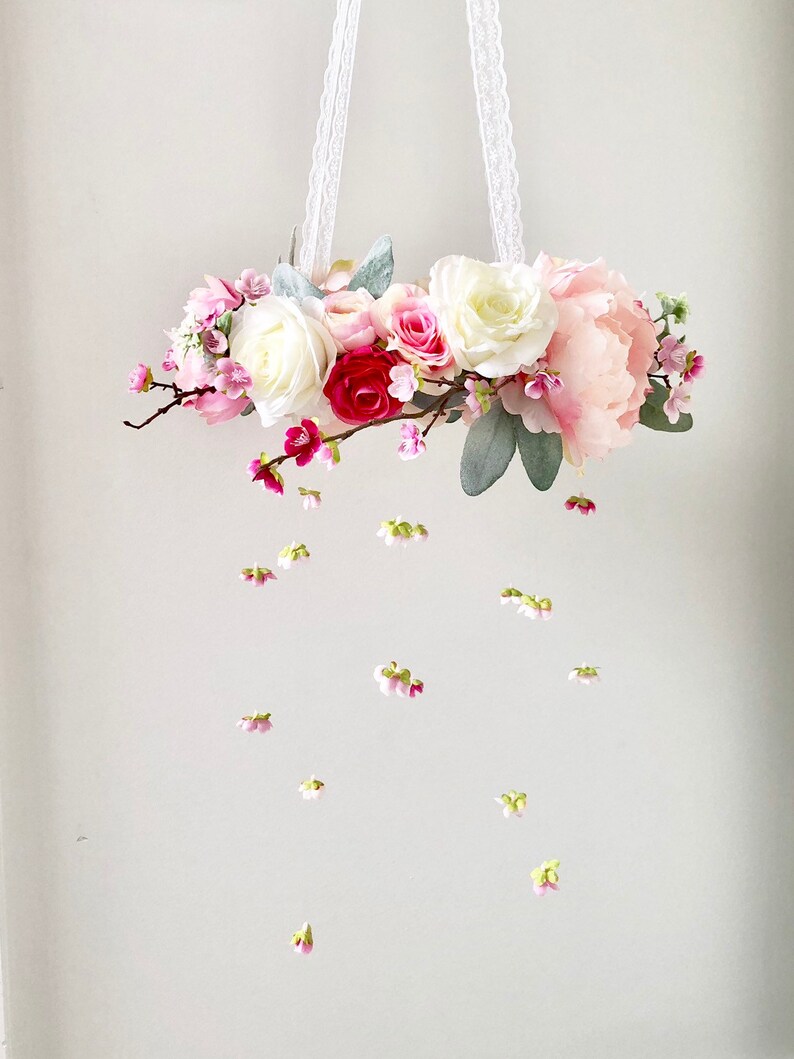 Cherry blossom Flower Mobile Nursery Mobile Baby Girl | Etsy