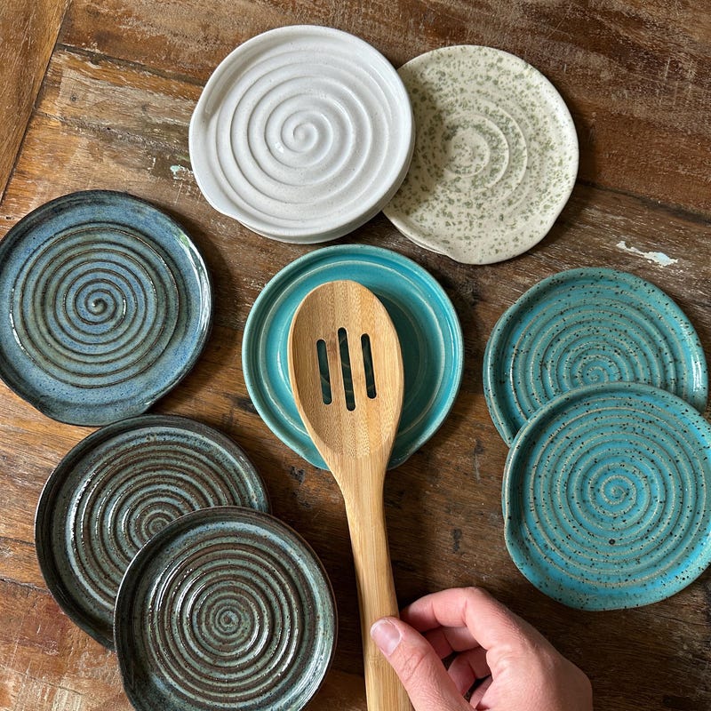 Glass Handmade Spoon Rest - Etsy