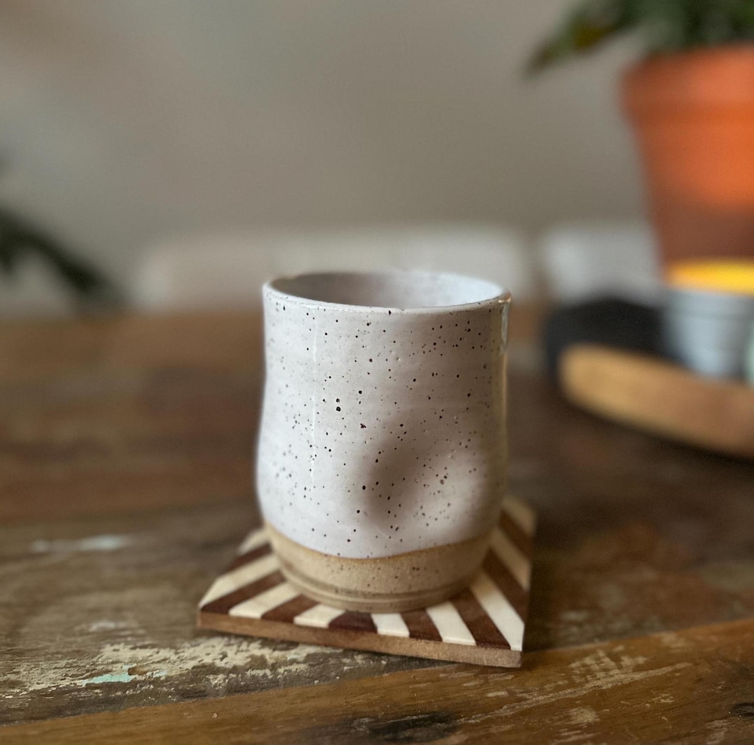 Thumbprint Mug 10 Oz, Minimalist Cup, Wheel Thrown Mug, Rustic Mug ...