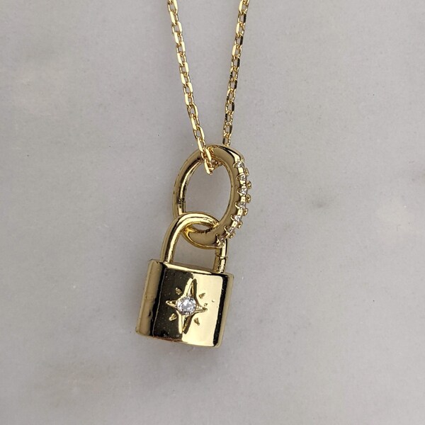 Padlock Necklace - Etsy