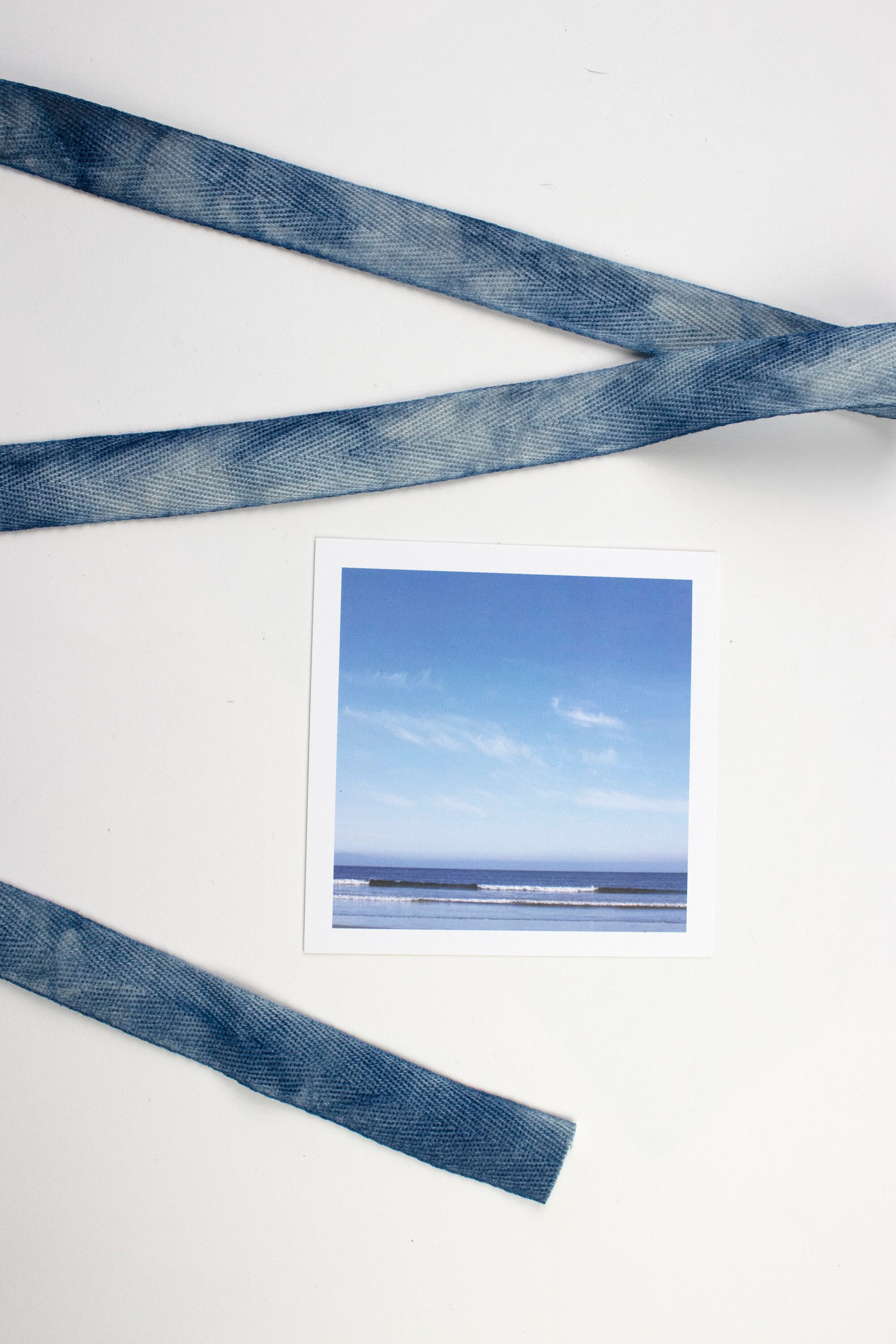 Indigo Dyed Cotton Twill Ribbon Hand Dyed Ribbon Indigo Ribbon Cotton ...