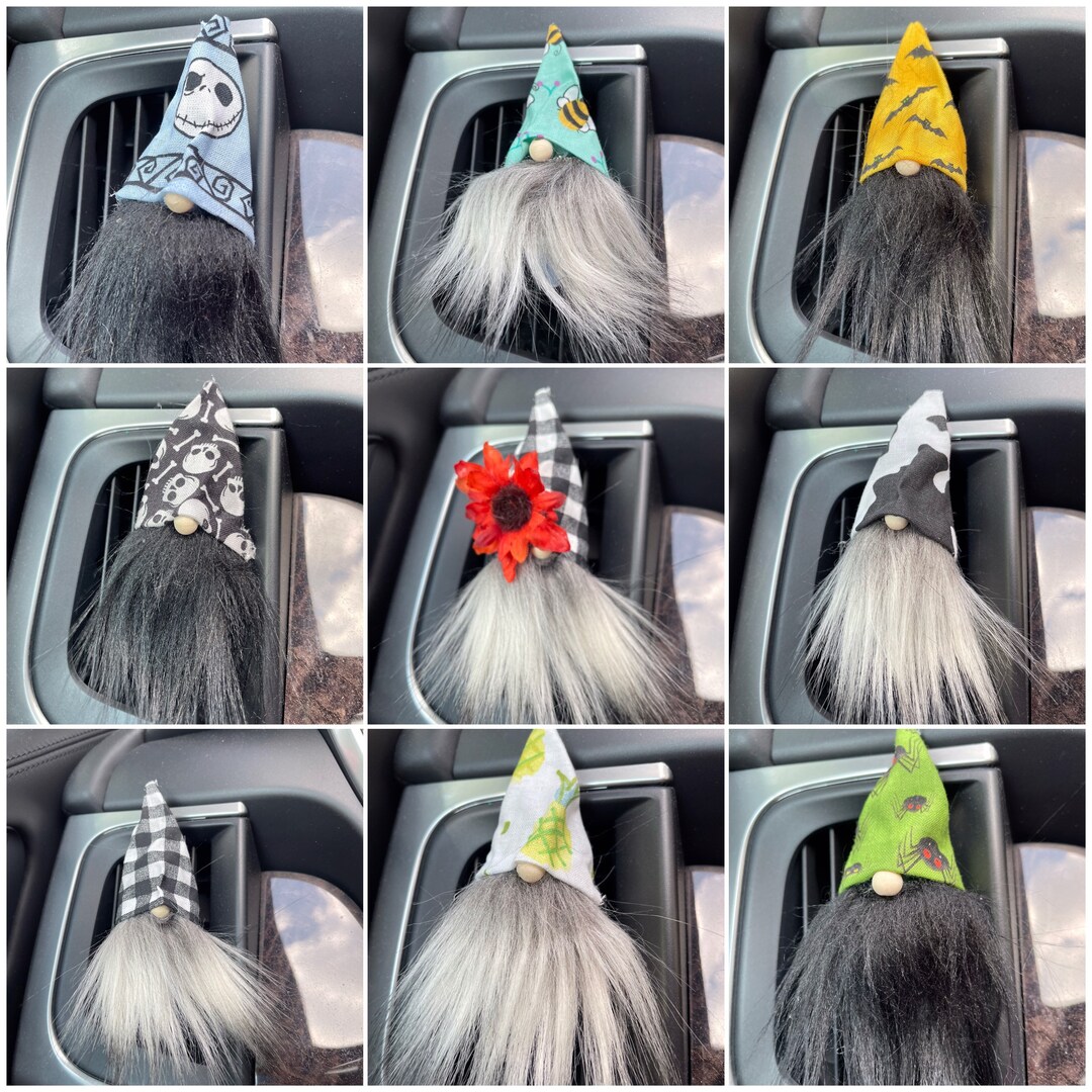 Gnome Car Vent Air Freshener, Gnome Car Charm, Car Decoration Gnome Hat ...