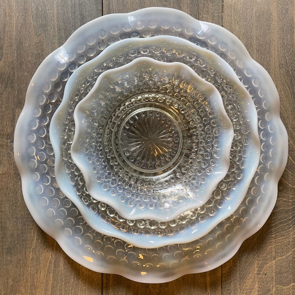 Moonstone Hobnail - Etsy