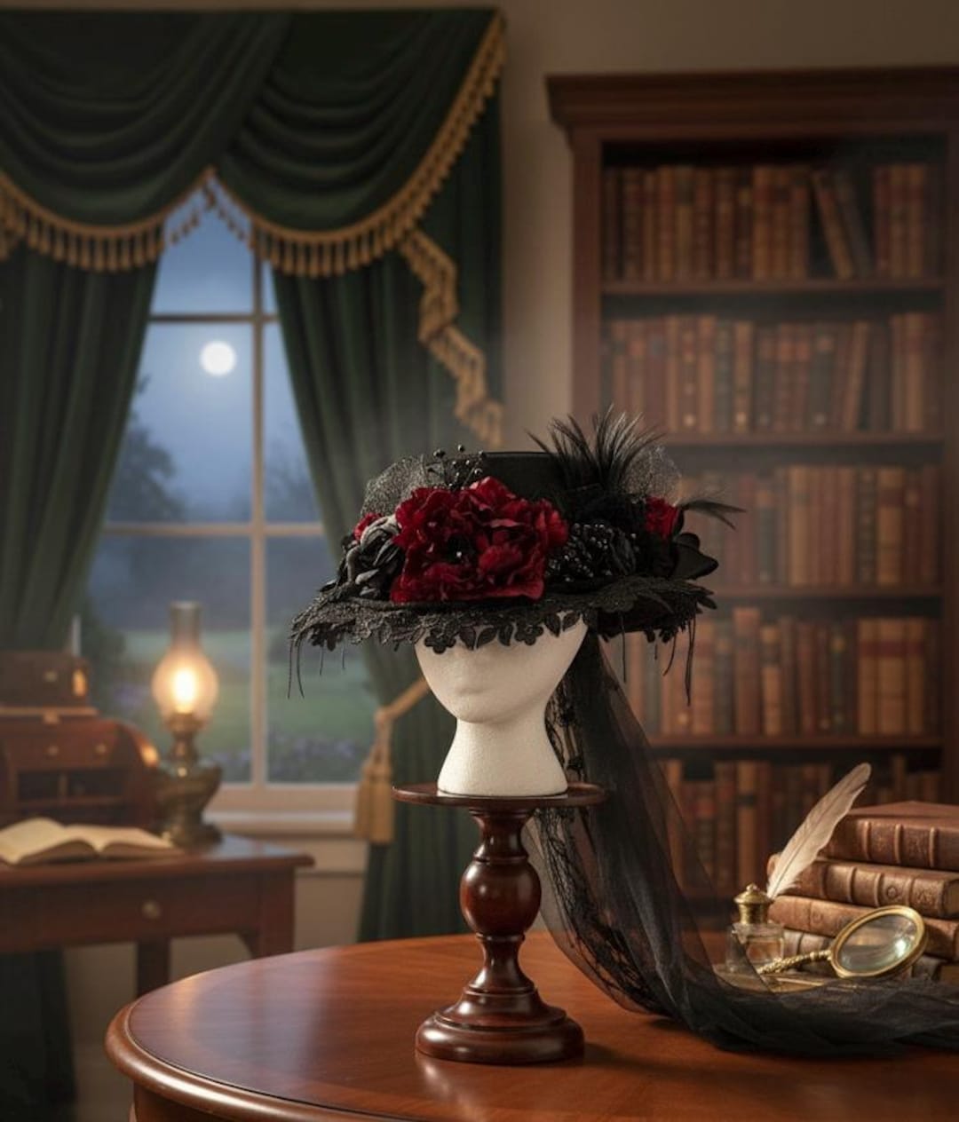 Victorian Gothic Top Hat – Dark Romantic Headpiece for Vampire Ball ...