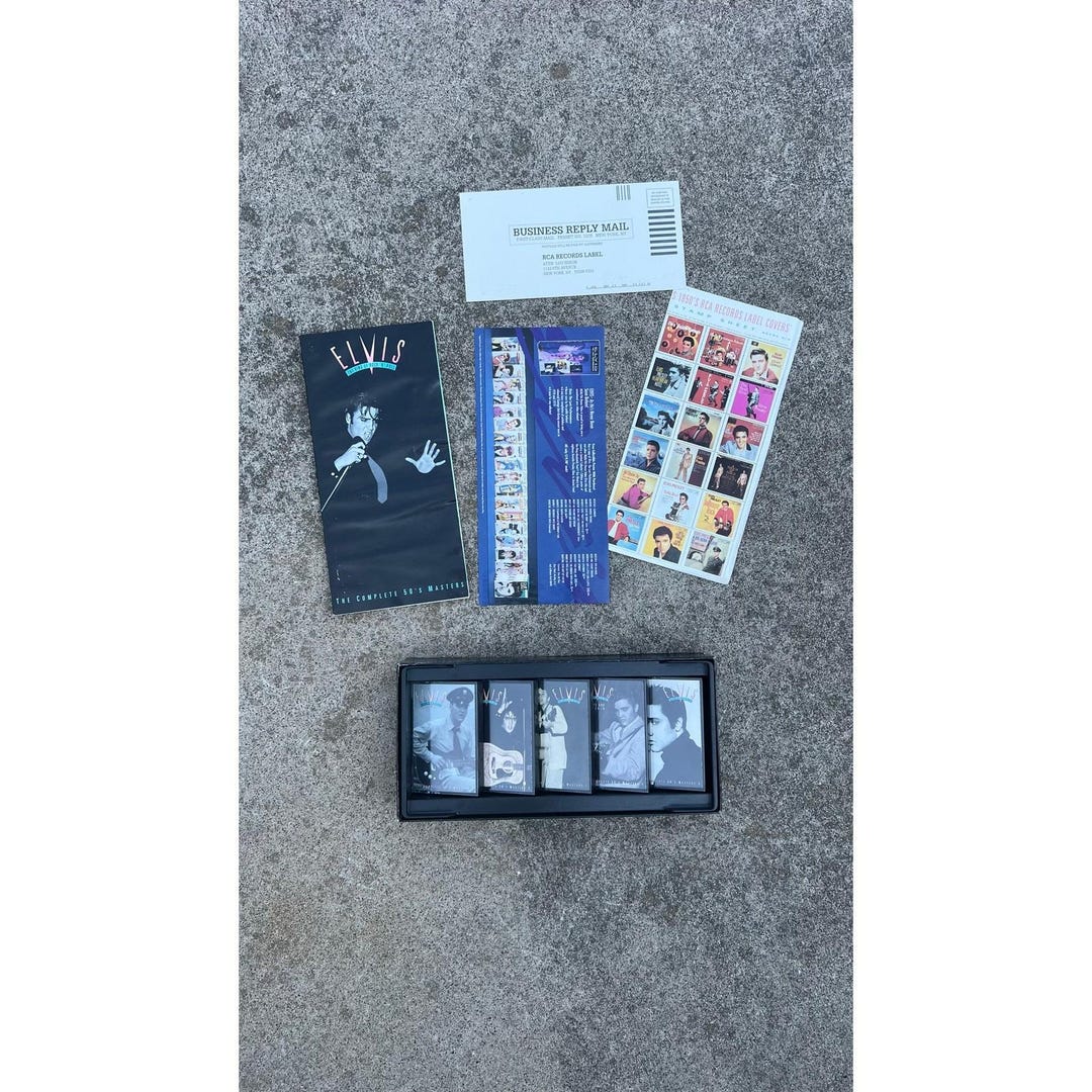 Elvis the King of Rock 'N' Roll Complete 50's Masters 5 Cassette Box ...