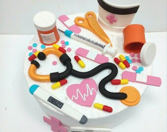 Nurse cake topper | Etsy