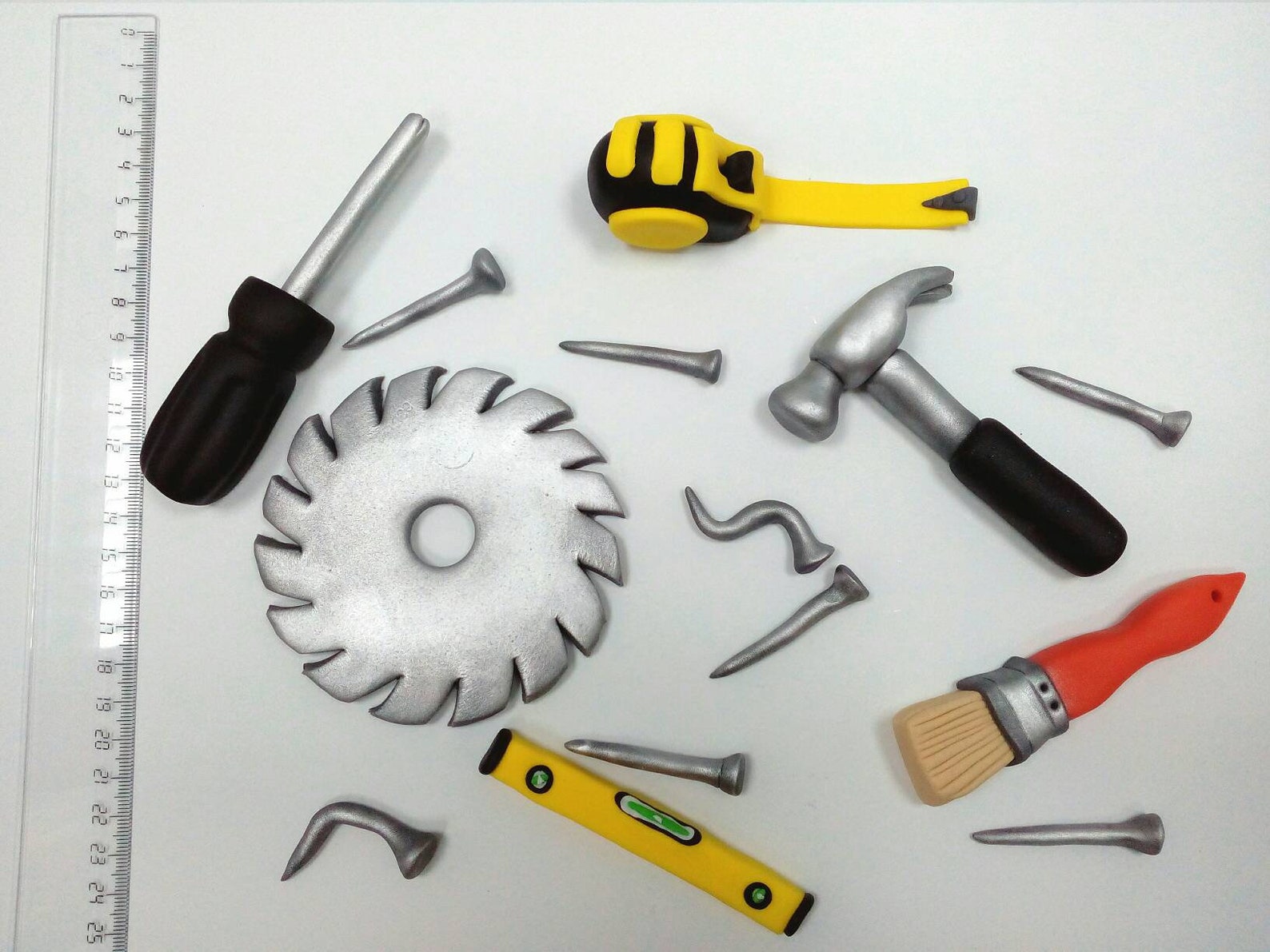 Tools 14pcs Fondant Cake Toppers. Сarpenter Tools Cake | Etsy