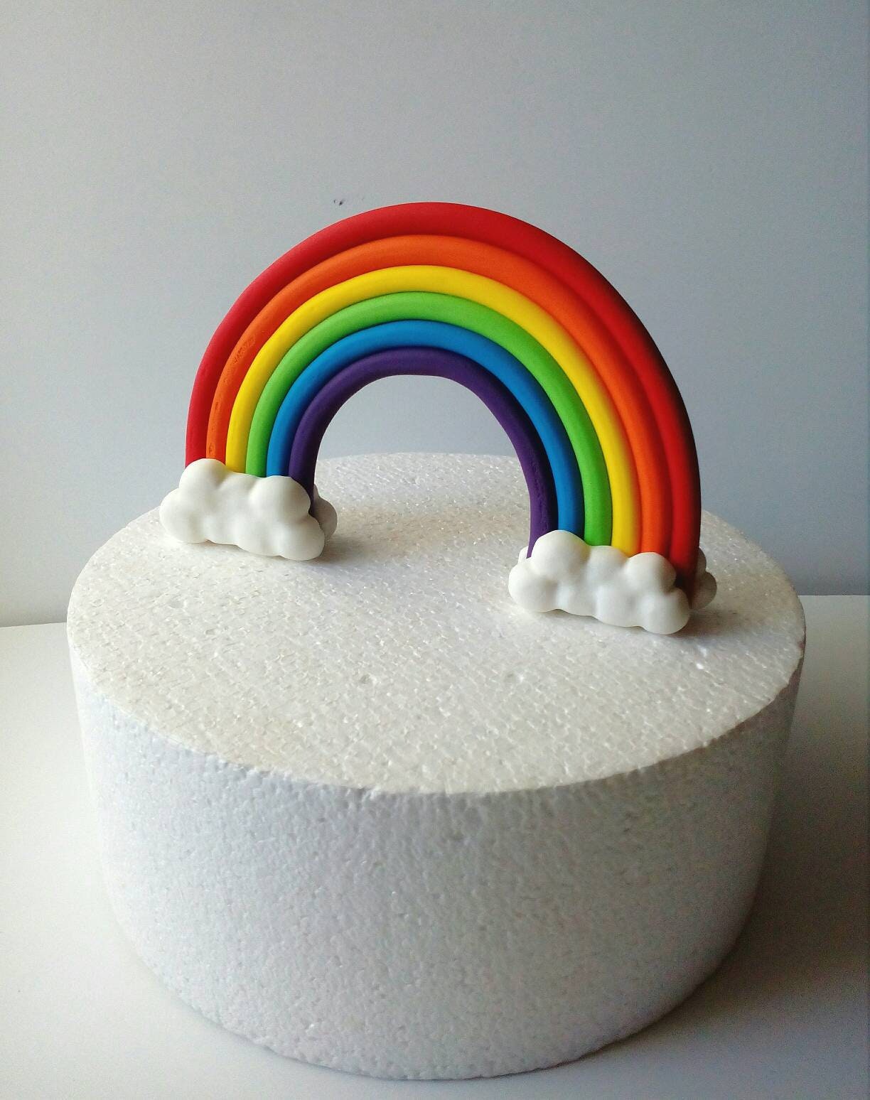 Rainbow fondant cake topper | Etsy