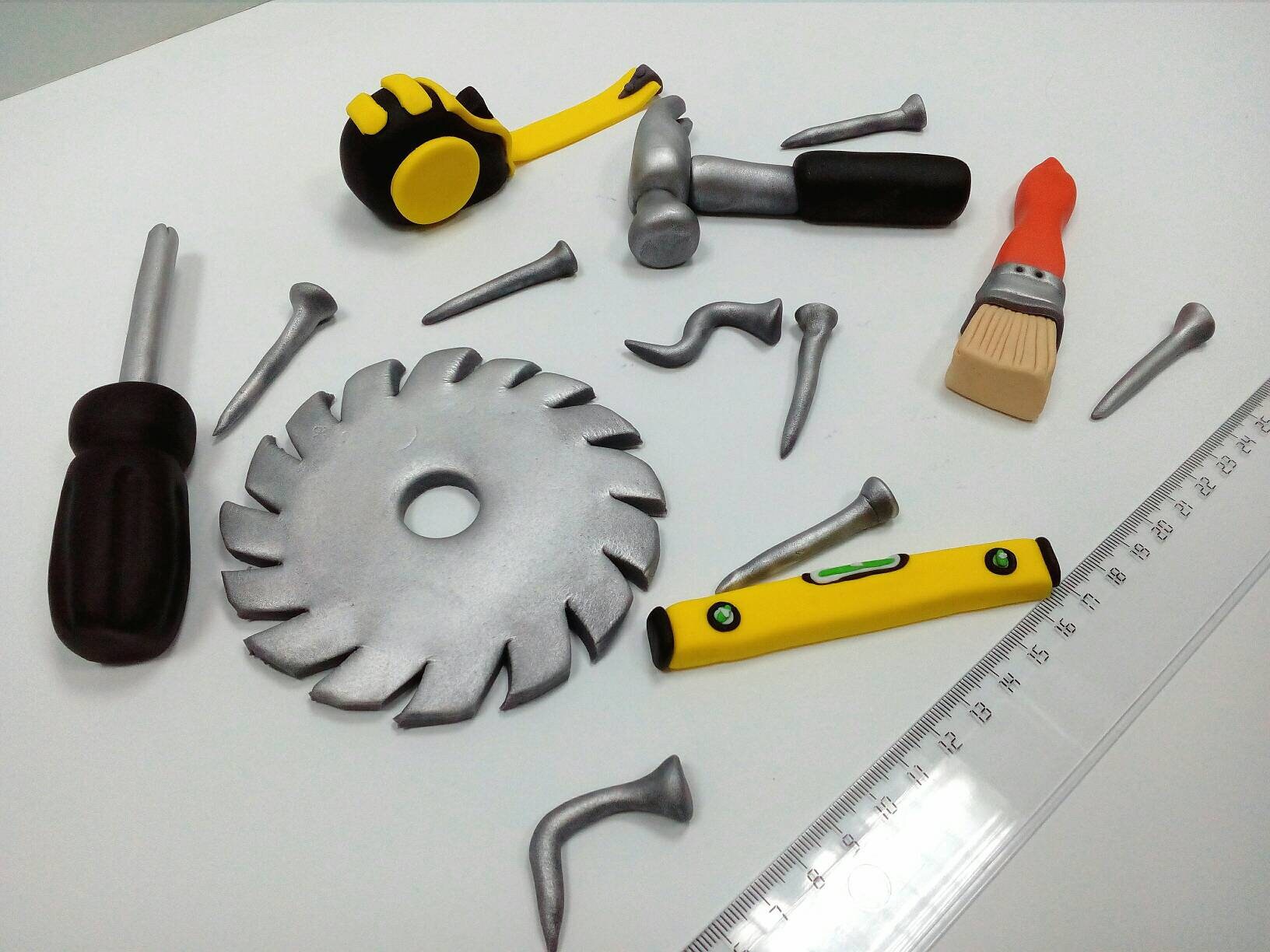 Tools 14pcs Fondant Cake Toppers. Сarpenter Tools Cake | Etsy