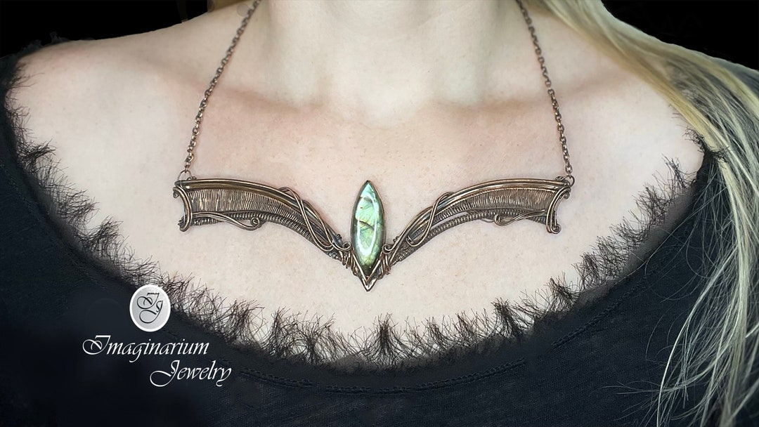 Falcore, the Neverending Story Necklace, Wire Wrapped and Woven Copper ...