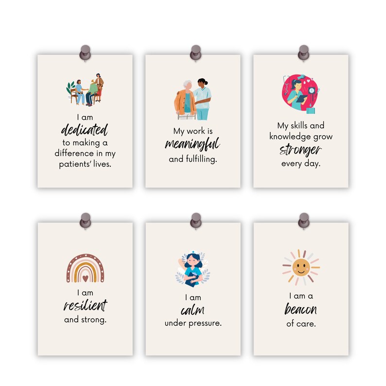 Healthcare Worker Affirmation Cards | Medical Student Affirmation Cards ...