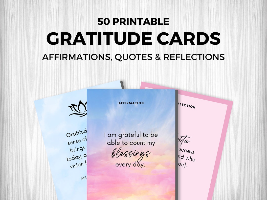 Gratitude Jar Cards Gratitude Prompt Cards Gratitude Journal ...