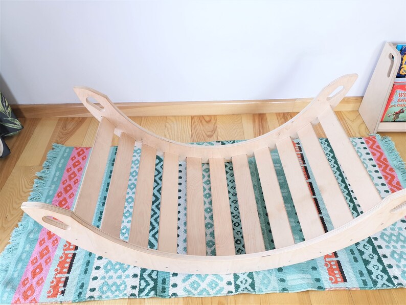 Large Wooden Rocker 110 cm Climbing Arch Montessori Rocking | Etsy